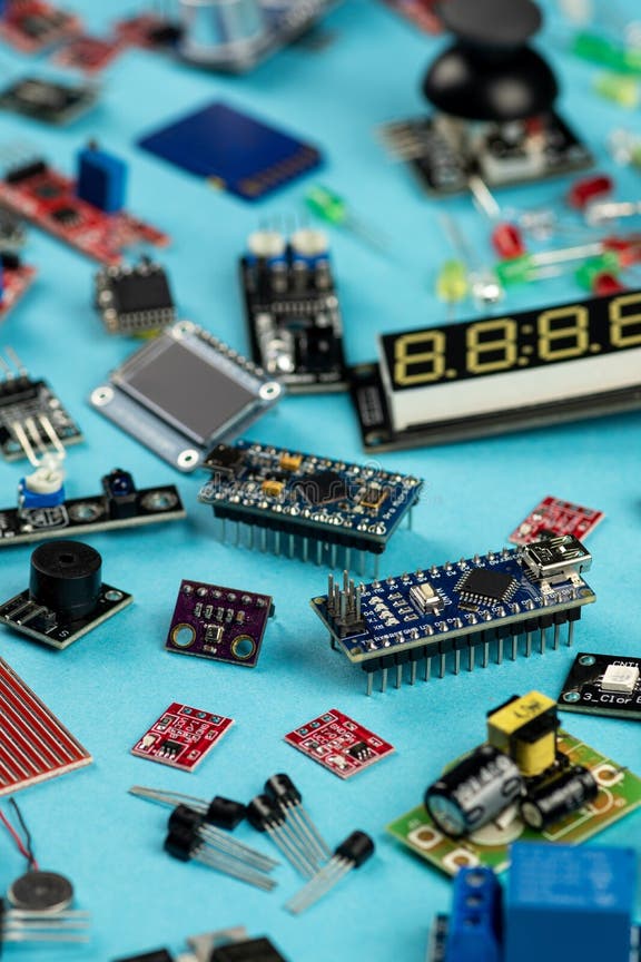 Modules of the Electronic Designer for Training Stock Photo - Image of ...