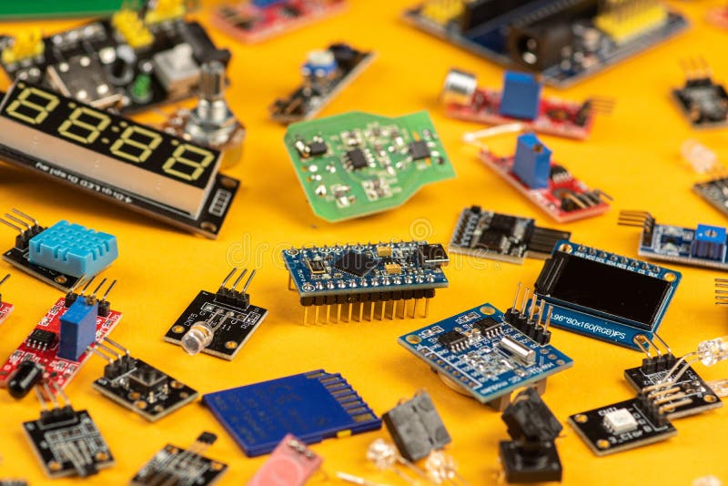 Modules of the Electronic Designer for Training Stock Image - Image of ...