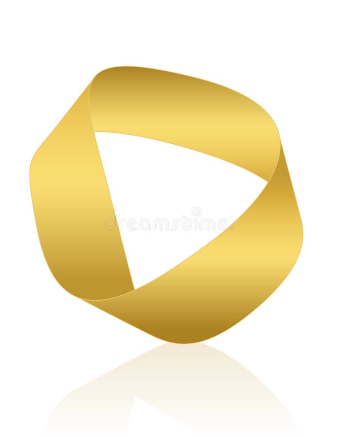 Moebius Strip Golden Moebius Band Stock Vector - Illustration of ...
