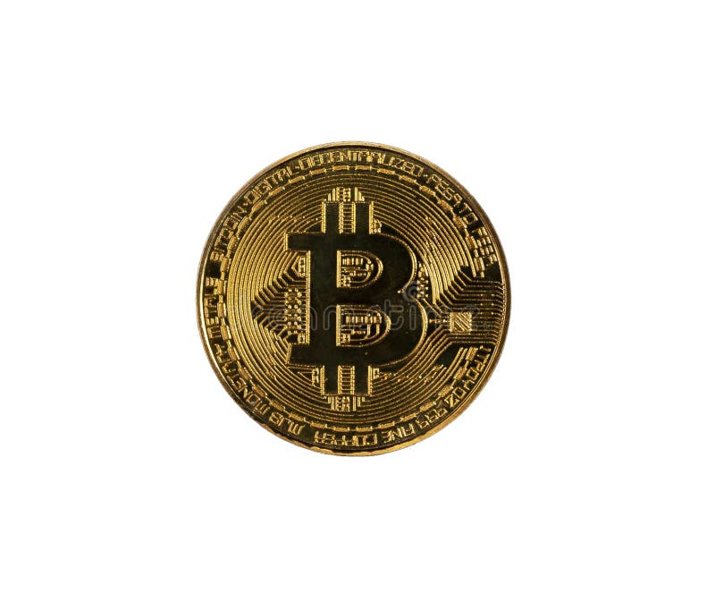 Moeda De Ouro Btc Brilhante Isolada Em Fundo Branco Recorte Moeda ...