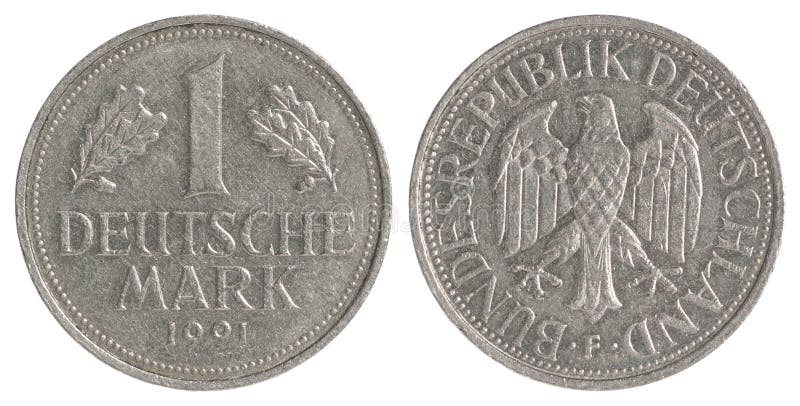 Moeda do marco alemão foto de stock. Imagem de revestimento - 92332556