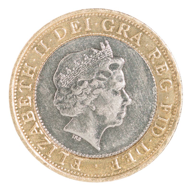 Duas Libras De Moeda Britânicas Imagem de Stock - Imagem de isolado ...