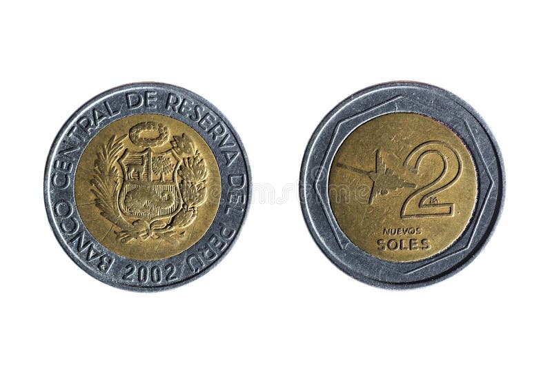 Moeda peruana de dois sóis imagem de stock. Imagem de objeto - 84825537