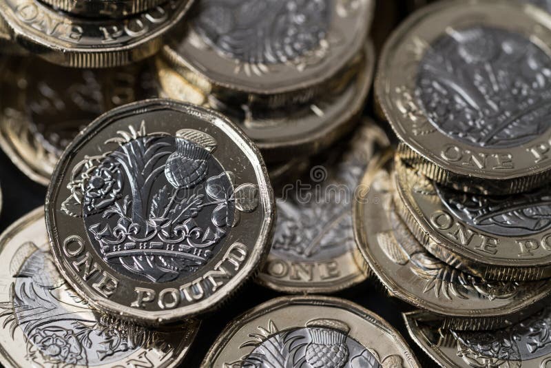 Moeda De Libra Nova Introduzida No Reino Unido Em 2017, Na Parte ...