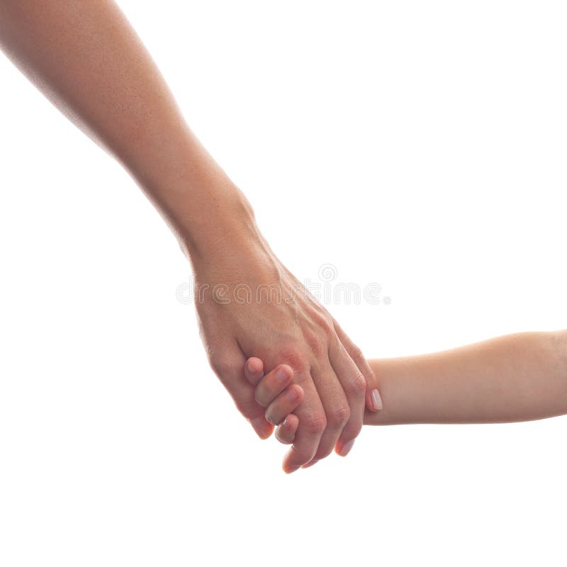 Moeder Die Een Hand Geeft Aan Een Kind Stock Afbeelding - Image of ...