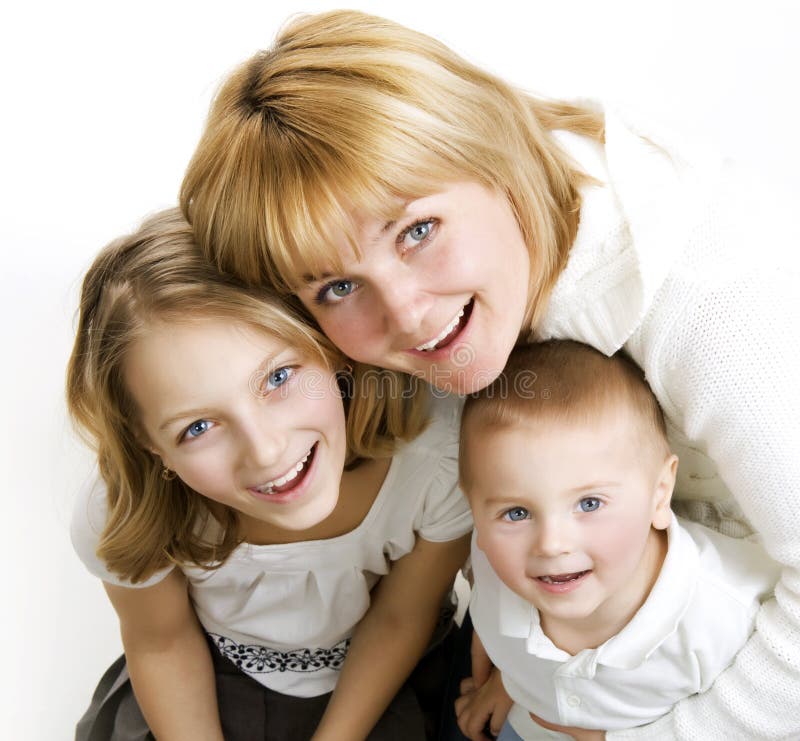 Moeder met Jonge geitjes stock foto. Image of leuk, begrip - 18971604