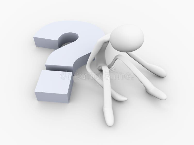 Moeilijke vraag stock illustratie. Illustration of teken - 21883355