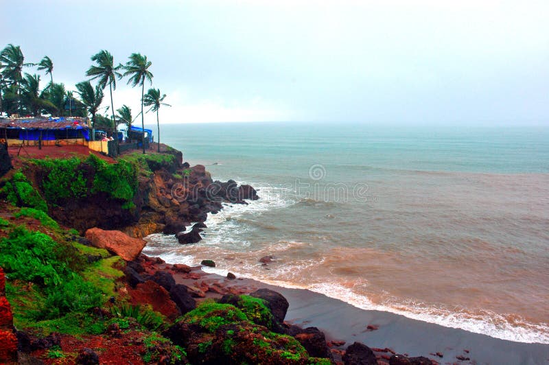 Moesson stock foto. Image of vrouwen, paraplu, leven, nave - 5283512