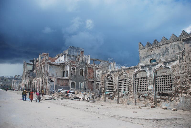 Mogadishu miasto obraz stock editorial. Obraz złożonej z dzieciaki ...