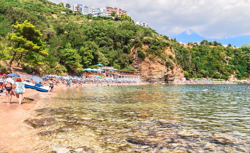 Mogren beach,Budva editorial image. Image of beachbudva - 95444725