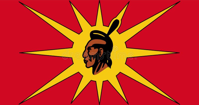 Mohawk Warrior Society Flag Vector Illustration Premium Quality Stock ...