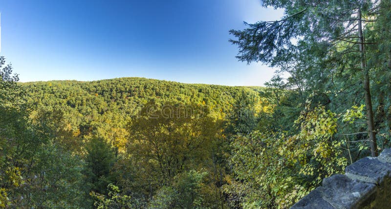 View of Mohican Gorge Overlook, Mohican State Park, Ohio Stock Photo ...
