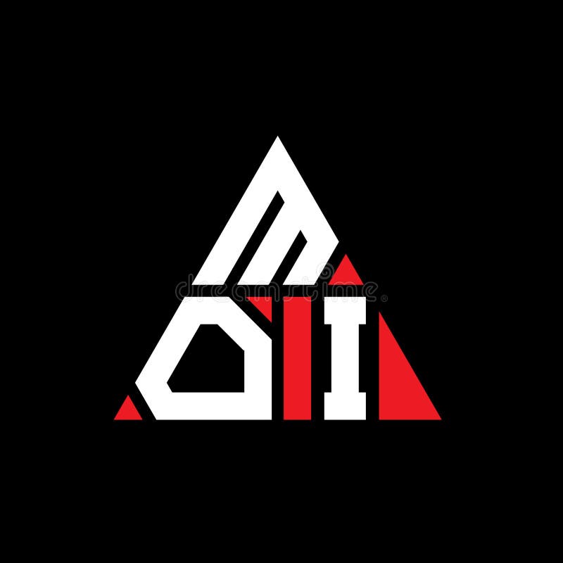 MOI Triangle Letter Logo Design with Triangle Shape. MOI Triangle Logo ...