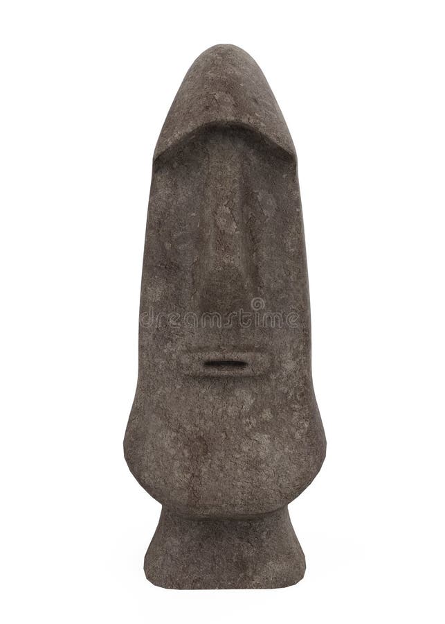 Moia Statue Isolated stock illustration. Illustration of sculpture ...