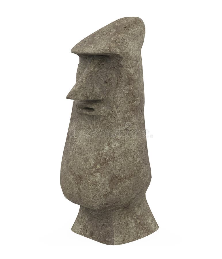 Moia Statue Isolated stock illustration. Illustration of sculpture ...