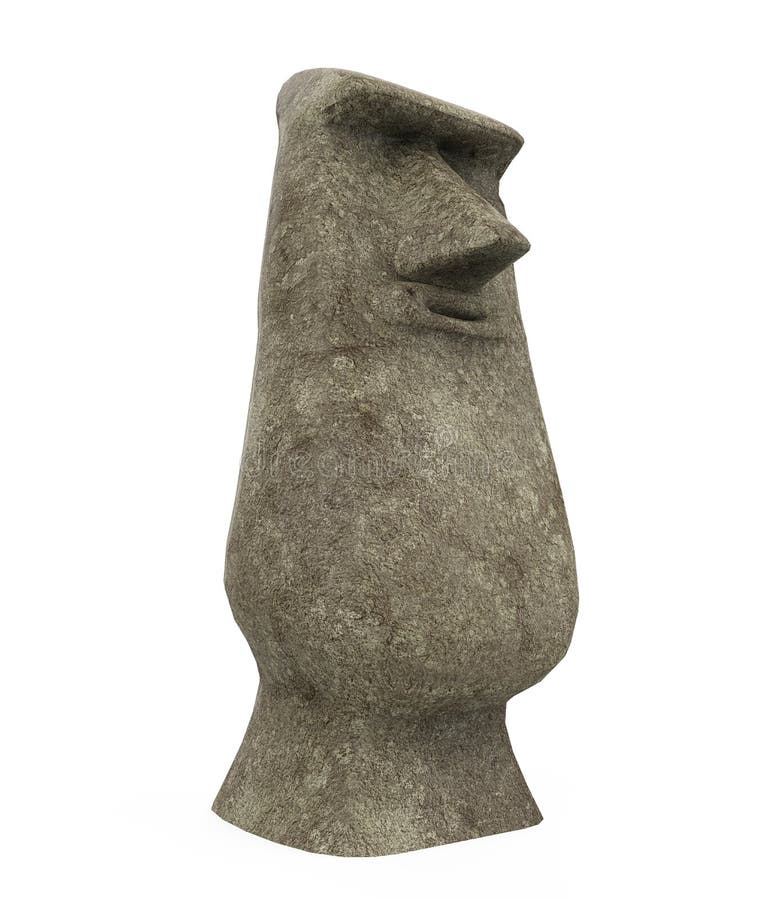 Moia Statue Isolated stock illustration. Illustration of sculpture ...