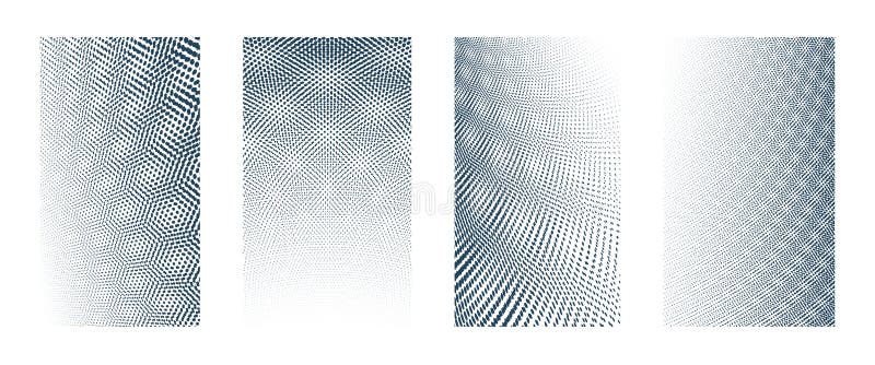 Moire Pattern Dots Vector Abstract Backgrounds Collection. Stock Vector ...