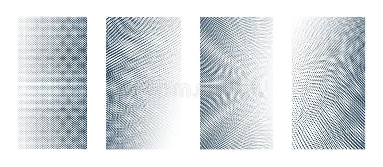 Moire Pattern Dots Vector Abstract Backgrounds Collection. Stock Vector ...