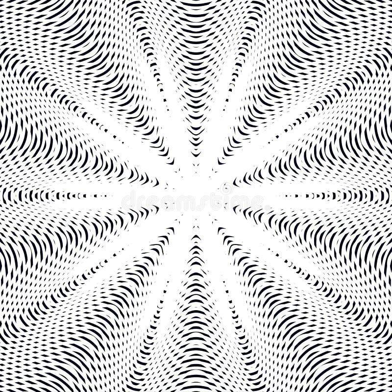 Moire Pattern, Monochrome Background with Trance Effect. Optical Stock ...