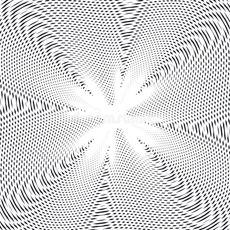 Moire Pattern, Monochrome Vector Background with Trance Effect. Stock ...