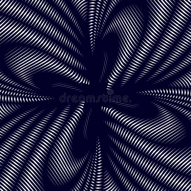 Moire Pattern, Vector Monochrome Background with Trance Effect. Stock ...