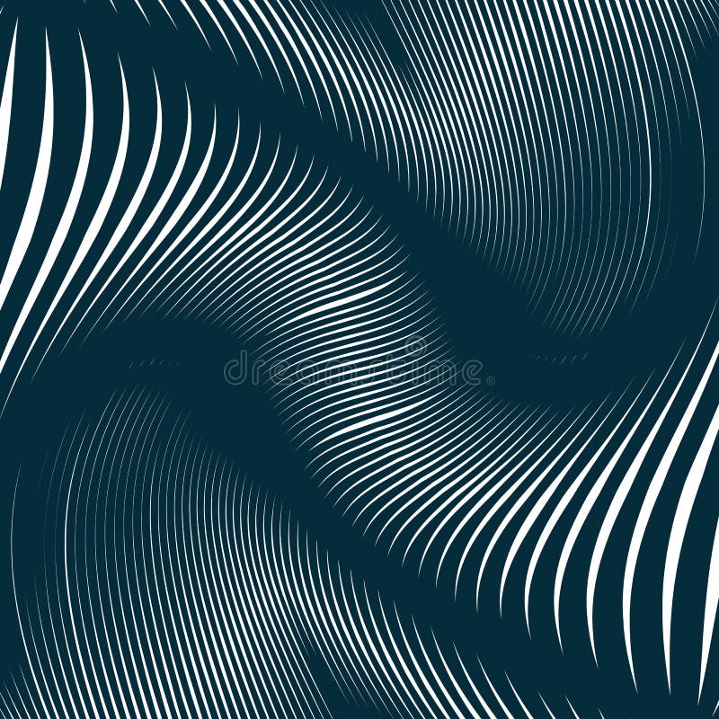 Moire Pattern, Vector Monochrome Background with Trance Effect. Stock ...