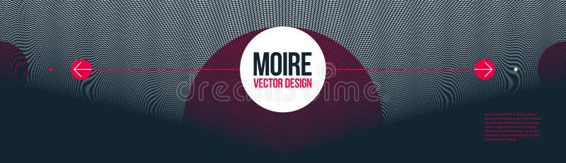 Moire Vector Abstract Background, Linear Contrast Virtual Digital ...