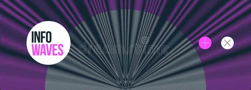 Moire Wave Vector Abstract Background, Linear Contrast Virtual Digital ...