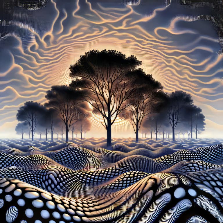 MoirÃ© Patterns Creating MoirÃ© Patterns by Overlaying Images of Stock Illustration ...