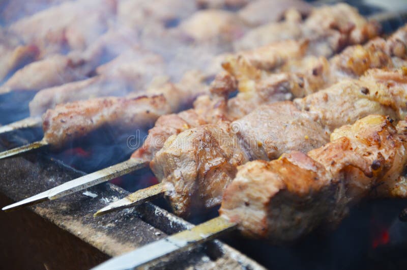 Moist and Appetizing Grilled Caucasian BBQ Stock Image - Image of ...