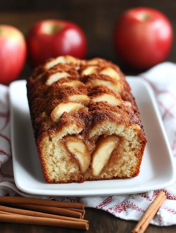 Moist Fluffy Sweet Apple Cake or Muffin, Rustic Style Stock Image ...