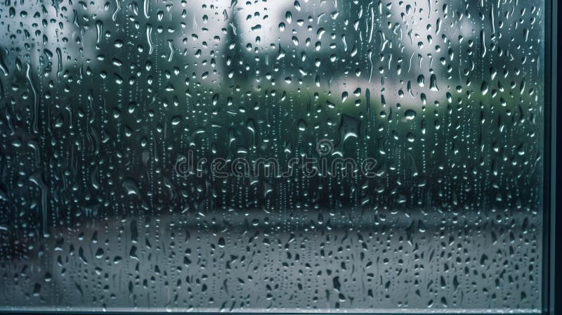 Moist Window Background, Image Ai Generated Stock Illustration ...