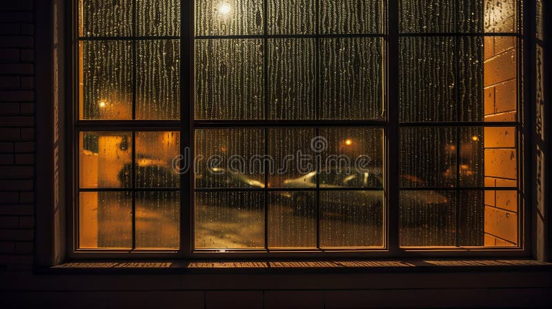 Moist Window Background, Image Ai Generated Stock Illustration ...