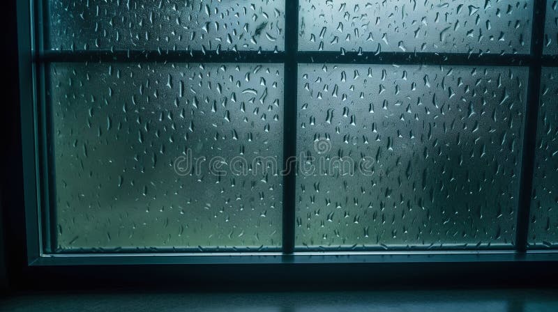 Moist Window Background, Image Ai Generated Stock Illustration ...