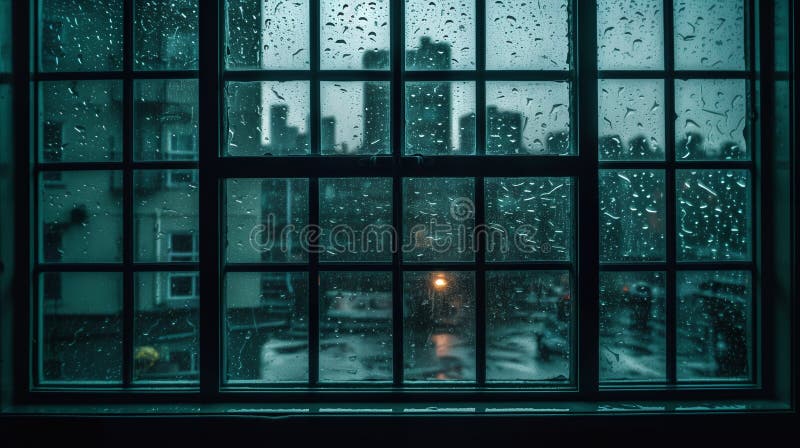 Moist Window Background, Image Ai Generated Stock Illustration ...