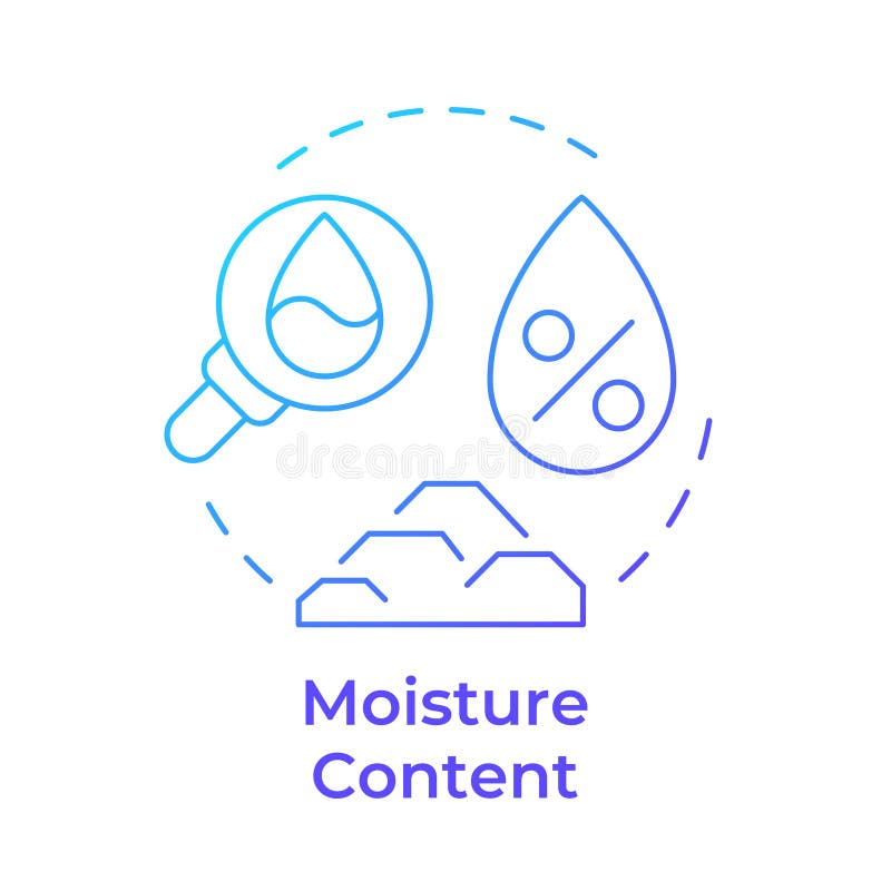 Moisture Content Test Blue Gradient Concept Icon Stock Vector ...