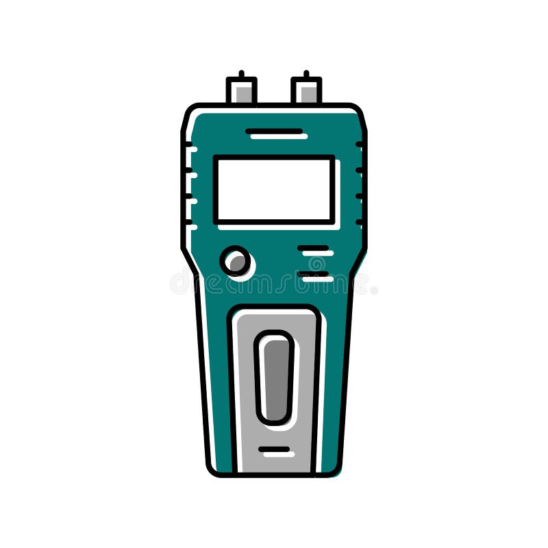 Moisture Meter Carpenter Digital Device Color Icon Vector Illustration ... Moisture Meter Carpenter Digital Device Color Icon Vector Illustration ...