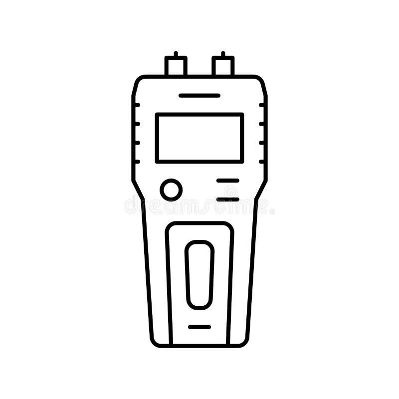 Moisture Meter Carpenter Digital Device Line Icon Vector Illustration ... Moisture Meter Carpenter Digital Device Line Icon Vector Illustration ...