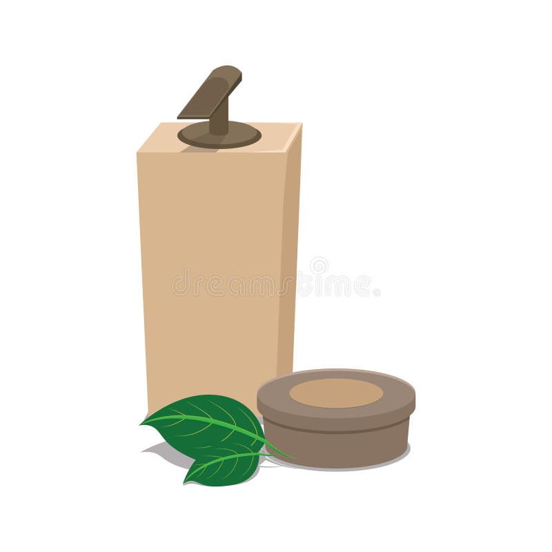 Moisturizer Bottle and Cream. Vector Illustration Decorative Design ...