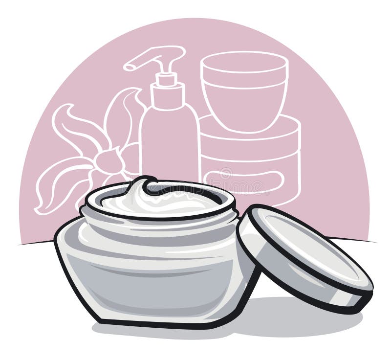 Body And Face Care Cream Jar Stock Vector - Illustration of cream, face ...