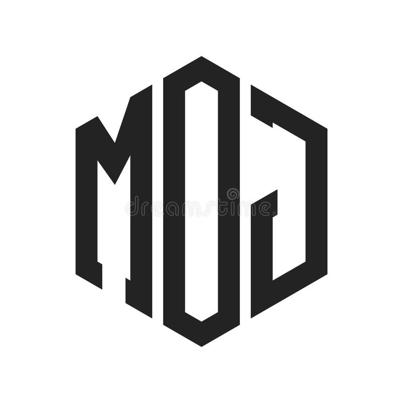 MOJ Logo Design. Initial Letter MOJ Monogram Logo Using Hexagon Shape ...
