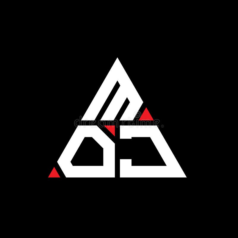 MOJ Triangle Letter Logo Design with Triangle Shape. MOJ Triangle Logo ...