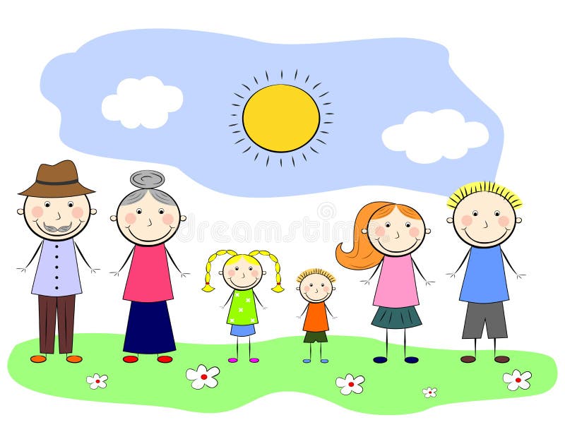 Moja rodzina ilustracja wektor. Ilustracja złożonej z tata - 54495658