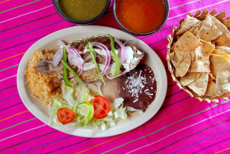Mojarra Garlic Mojo Tilapia Fish Mexico Stock Photo - Image of mexican ...