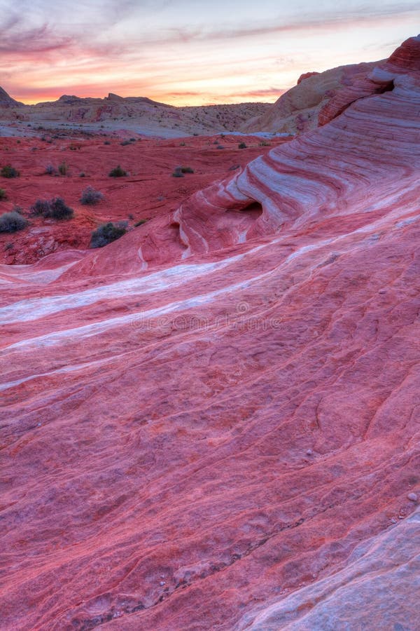 Mojave Desert Red Rocks Sunset Landscape Stock Photo - Image of ...