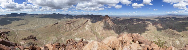 Mojave Desert Summit Panorama Stock Photo - Image of umpah, mojave ...