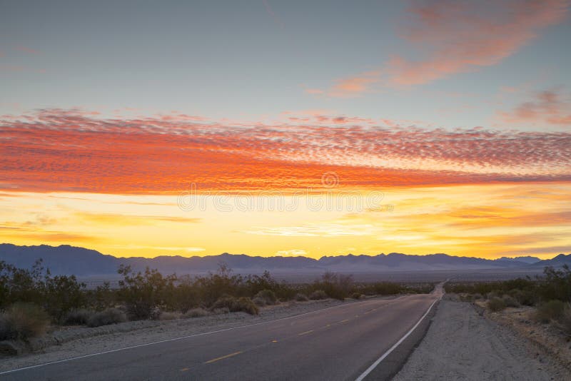 Sunrise Mojave Desert Nevada Town Of Pahrump Stock Photo - Image of ...