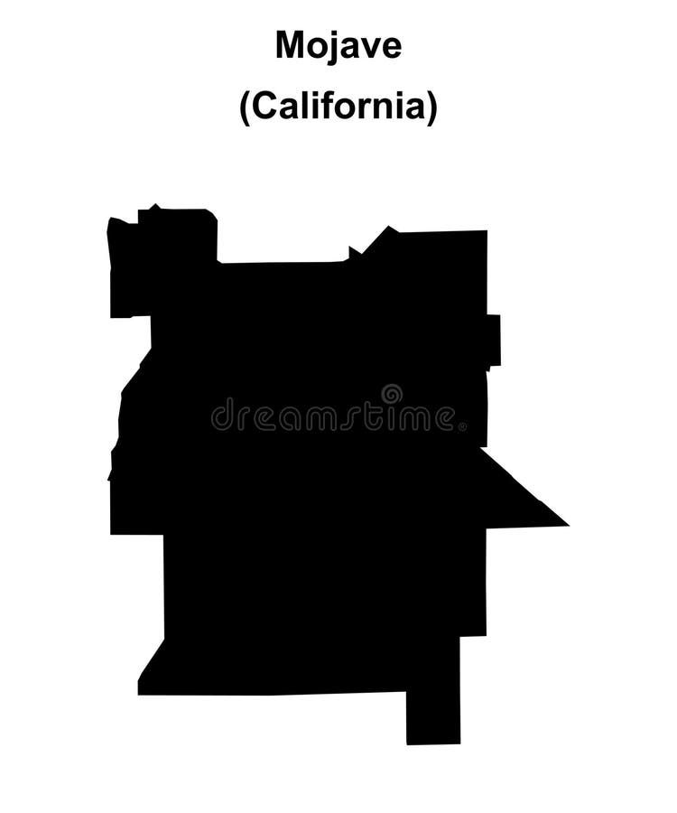 Mojave outline map stock illustration. Illustration of vector - 386063881