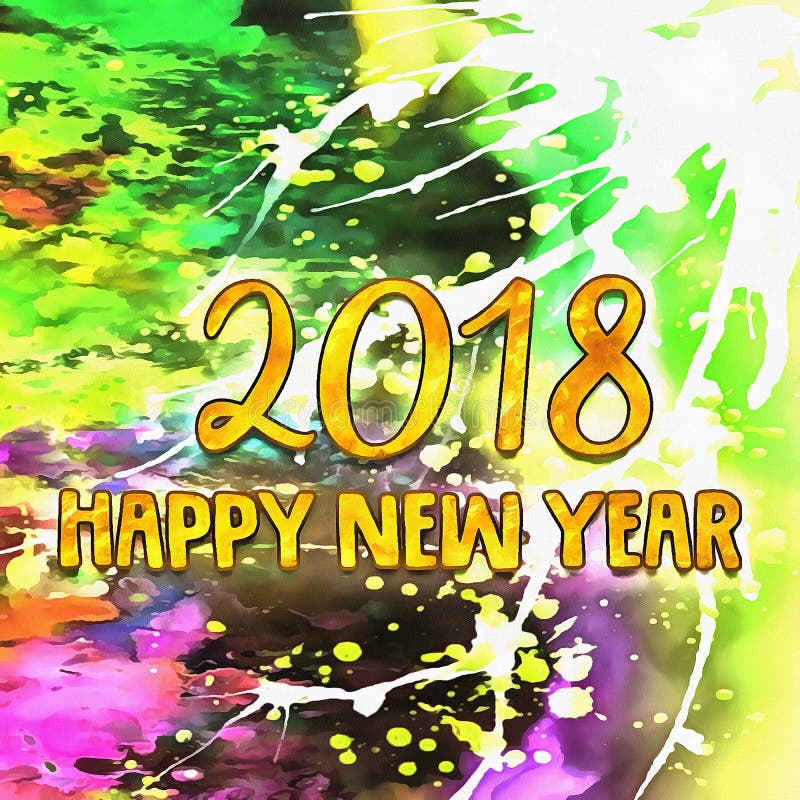 Moje Para Mojar El Ejemplo 2018/de La Acuarela Stock de ilustración ...