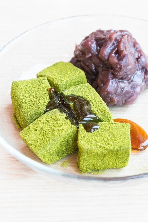 Moji Green Tea with Red Bean Stock Photo - Image of food, green: 90191102